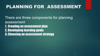 Planning for Assessment | PPT