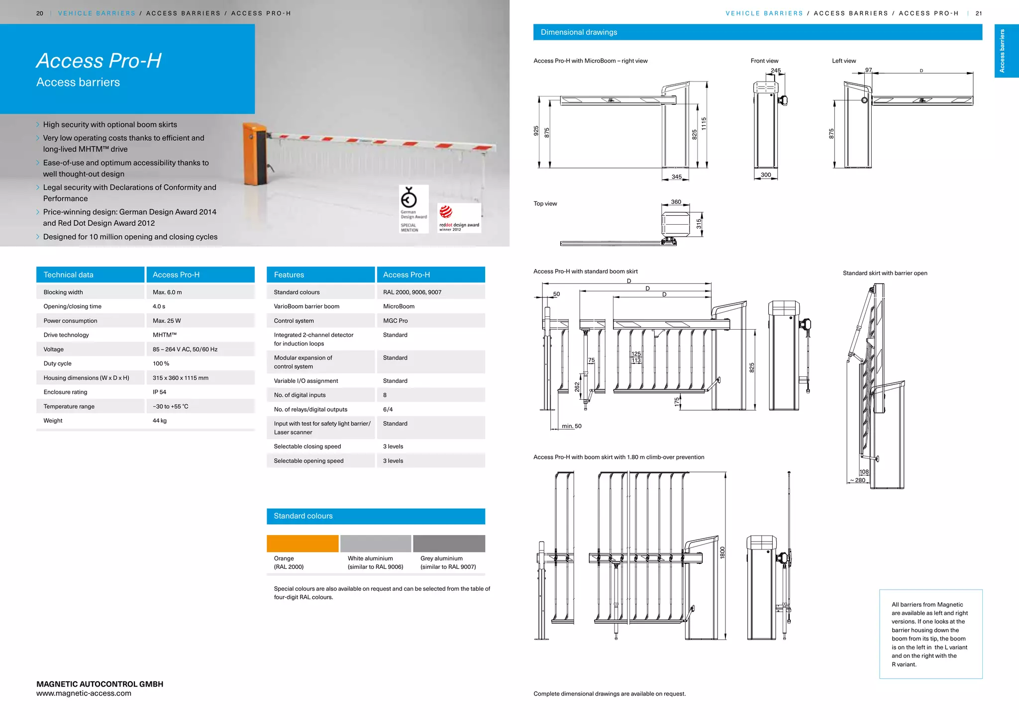 Magnetic AutoControl vehicle gate barriers | PDF