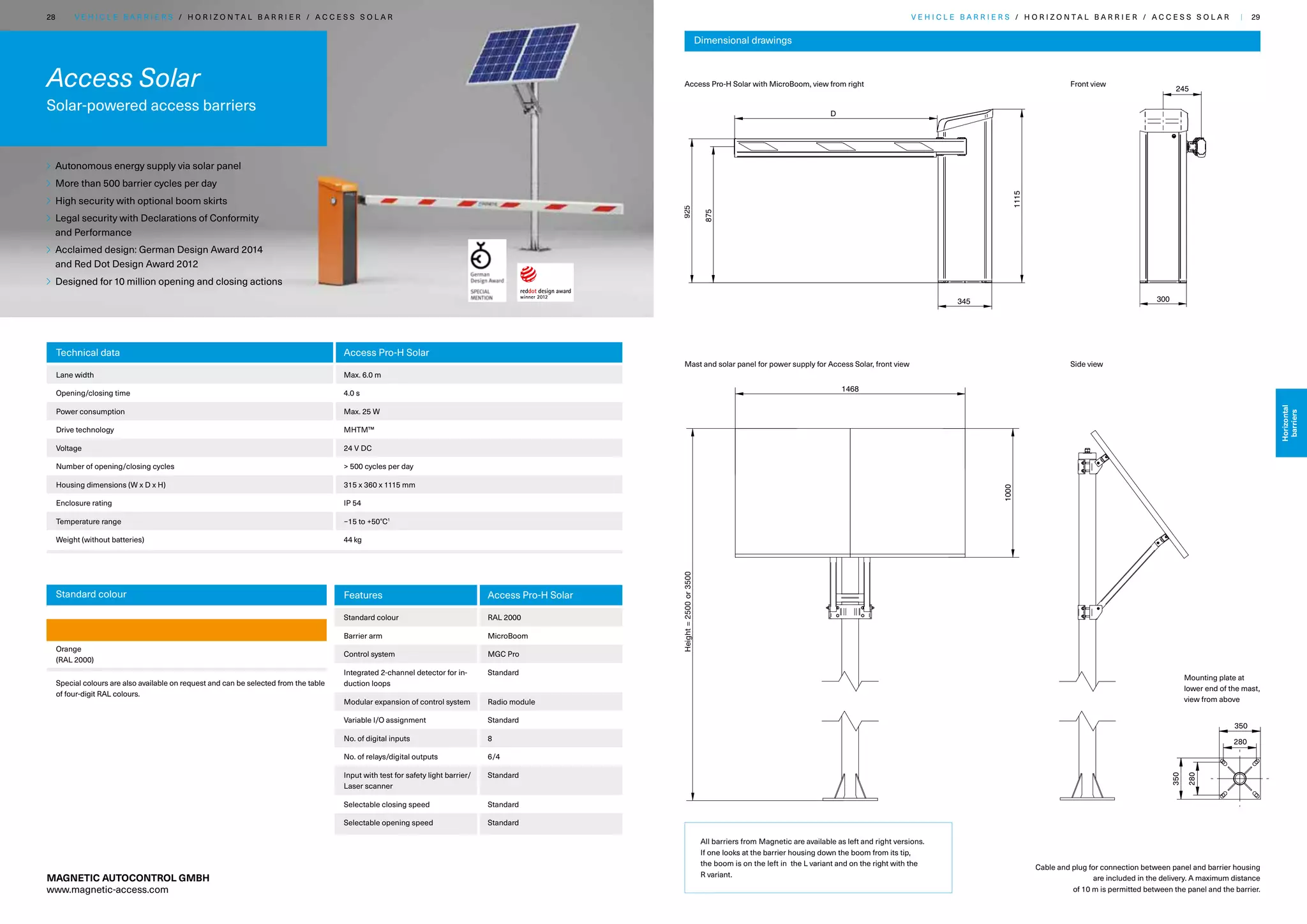 Magnetic AutoControl vehicle gate barriers | PDF