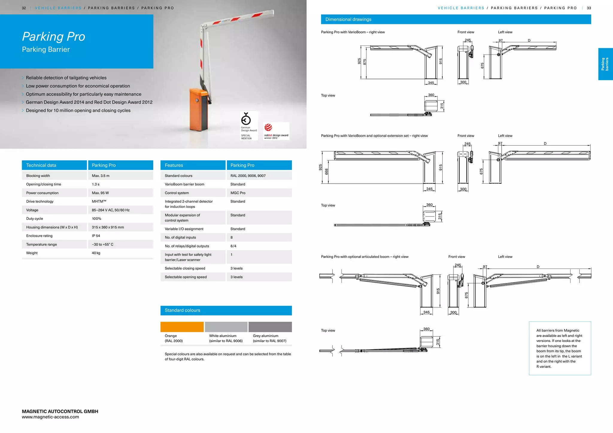 Magnetic AutoControl vehicle gate barriers | PDF