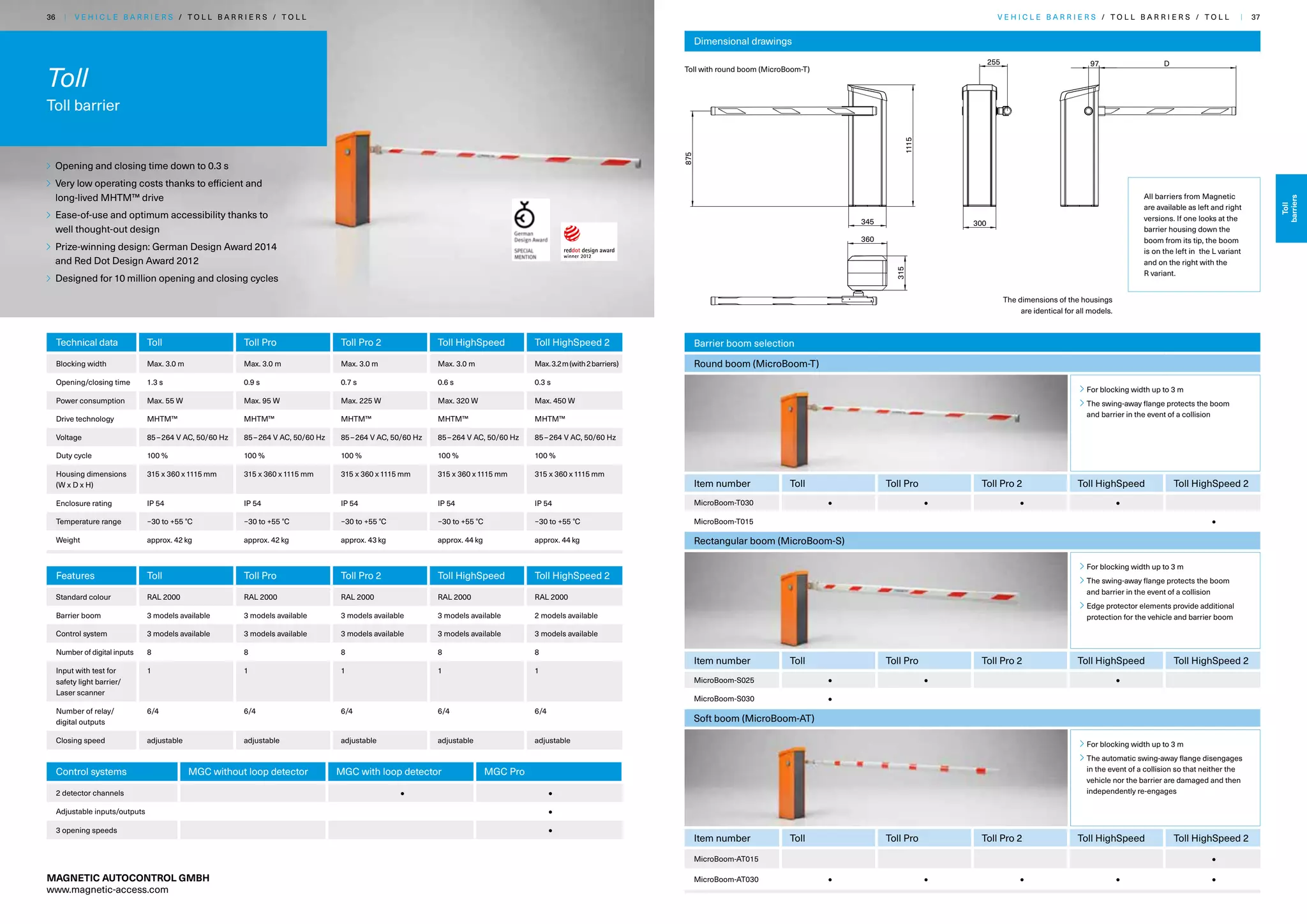 Magnetic AutoControl vehicle gate barriers | PDF