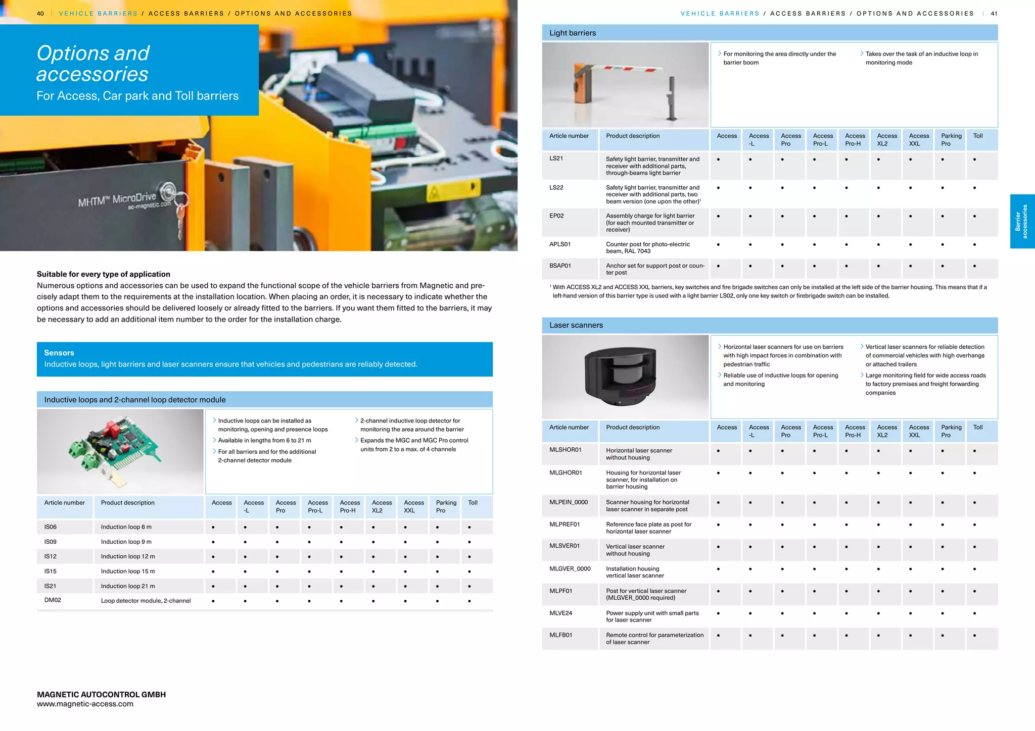 Magnetic AutoControl vehicle gate barriers | PDF
