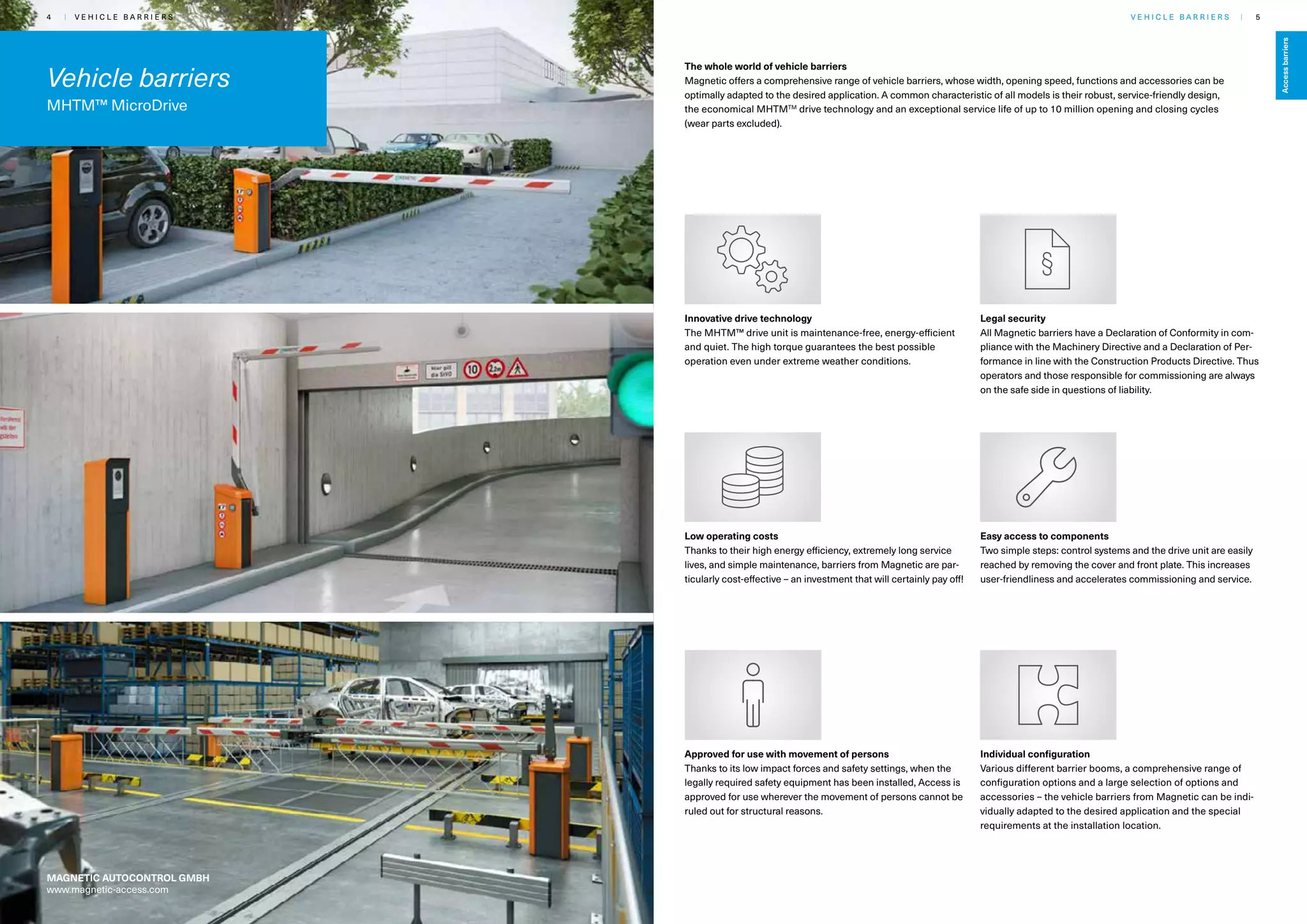 Magnetic AutoControl vehicle gate barriers | PDF