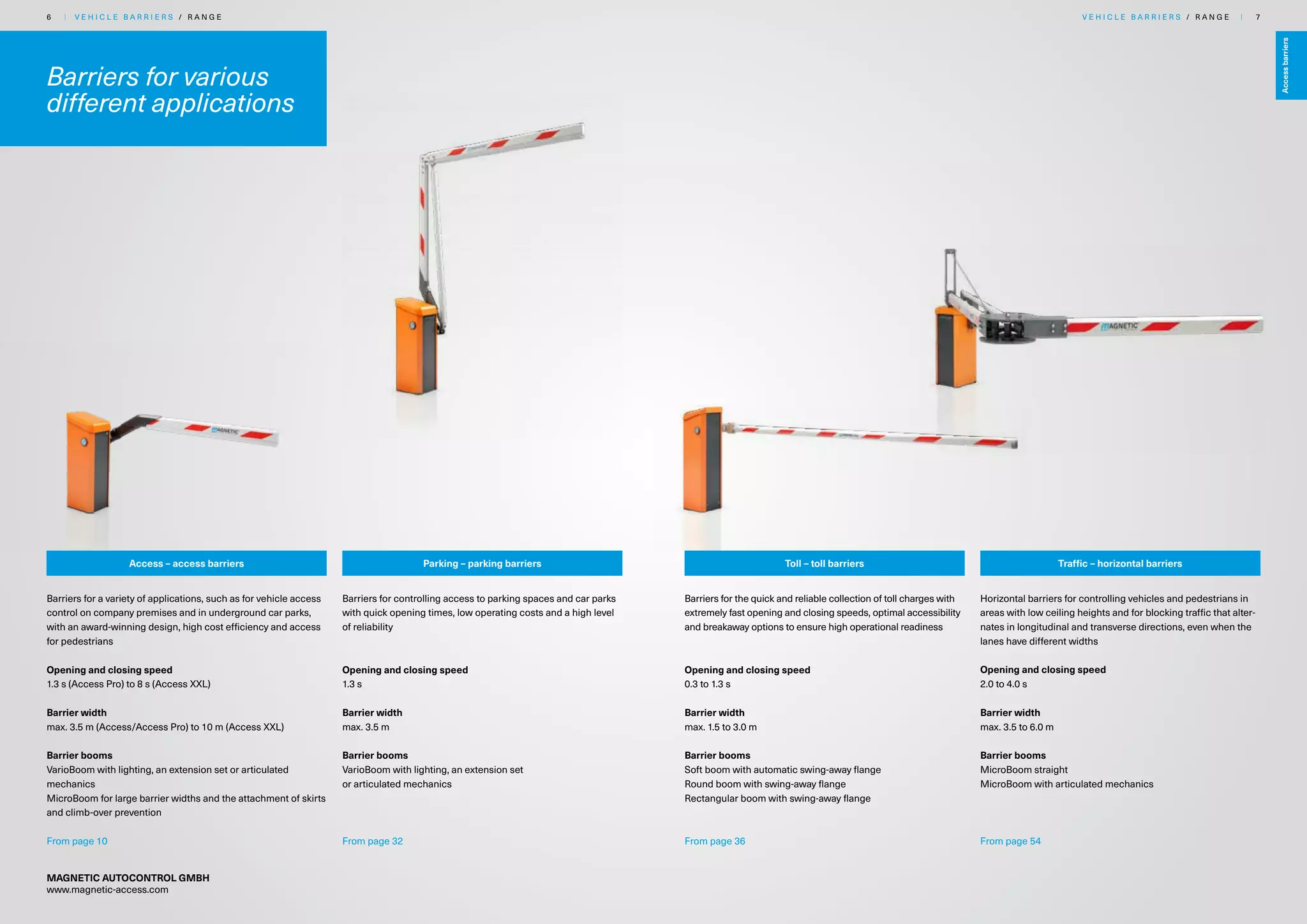 Magnetic AutoControl vehicle gate barriers | PDF