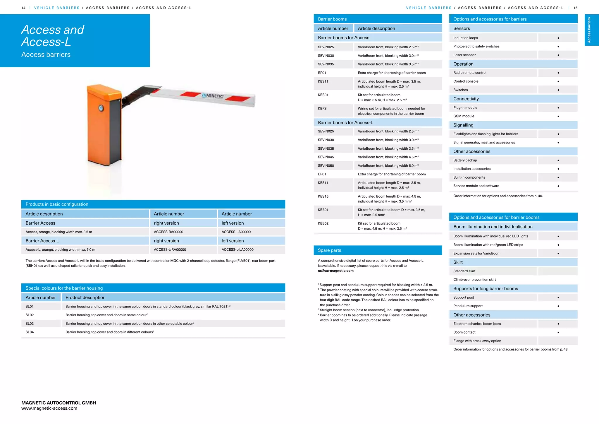Magnetic AutoControl vehicle gate barriers | PDF