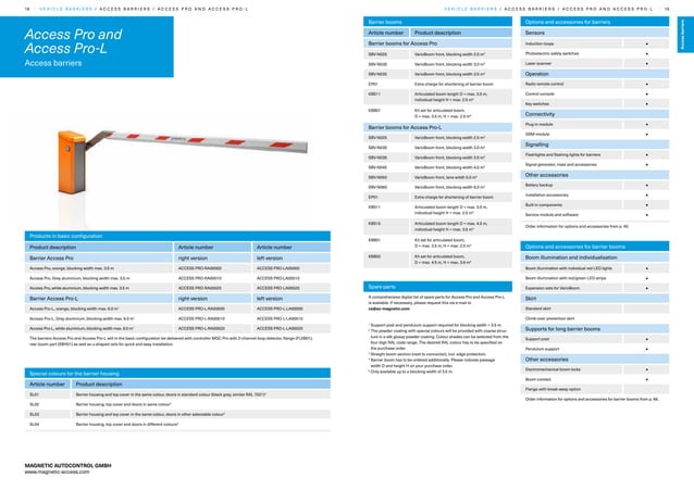 Magnetic AutoControl vehicle gate barriers | PDF | Track and Field | Sports