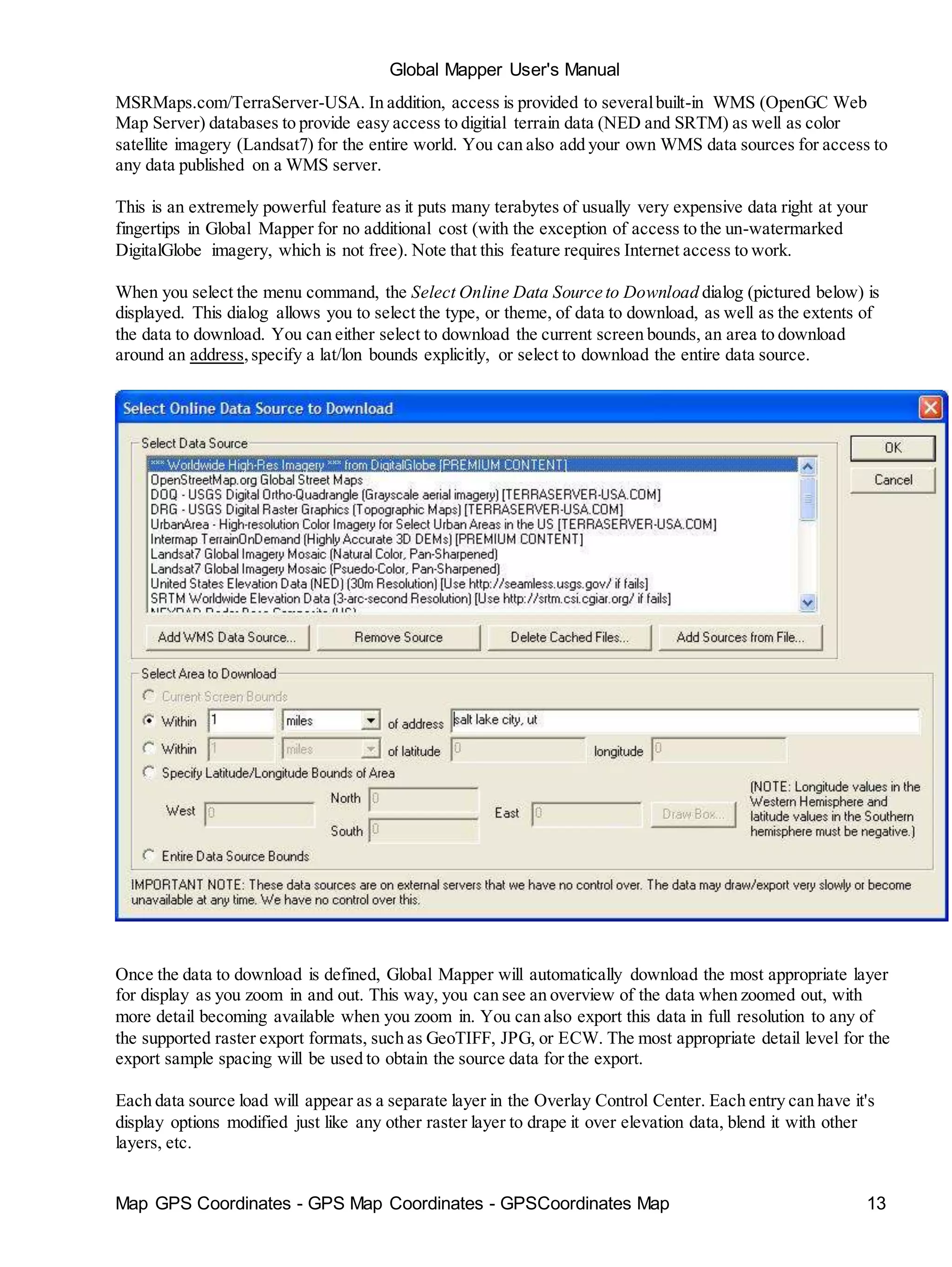 manual global mapper | DOCX