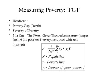 Poverty and some basic calculations index | PPT