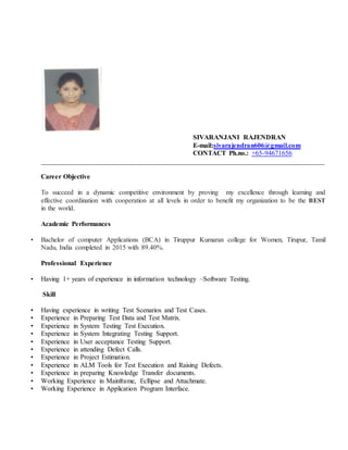 Sivaranjani_Resume | DOCX