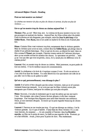 Advanced Higher French Reading.PDF