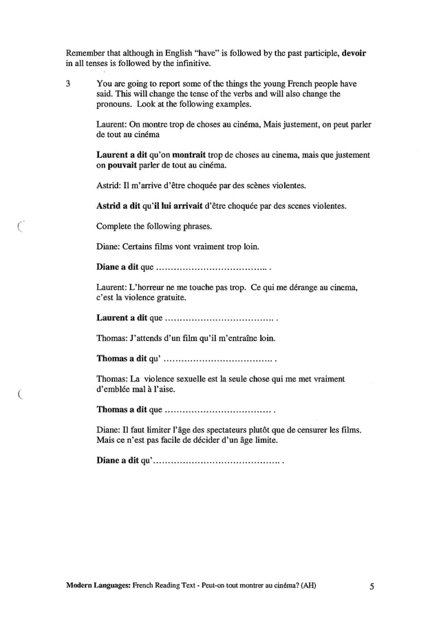 Advanced Higher French Reading.PDF