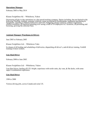 Shane Branch Resume | PDF