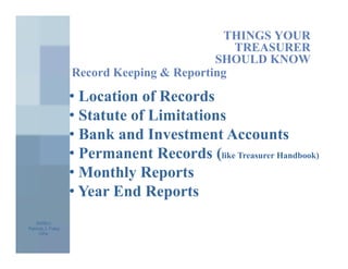 Things Your Treasurer Should Know-final | PPT