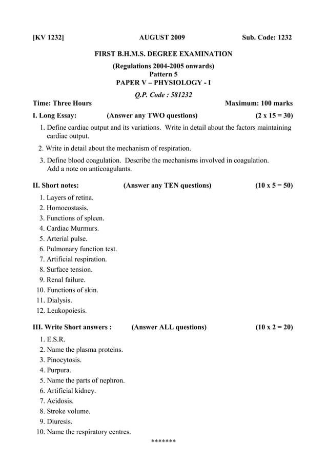 1st BHMS QUESTION.pdf | Blood Disorders | Diseases and Conditions