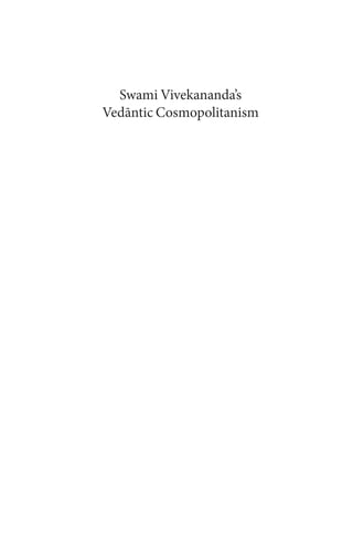 Swami Vivekananda's Vedāntic Cosmopolitanism Swami Medhananda | PDF