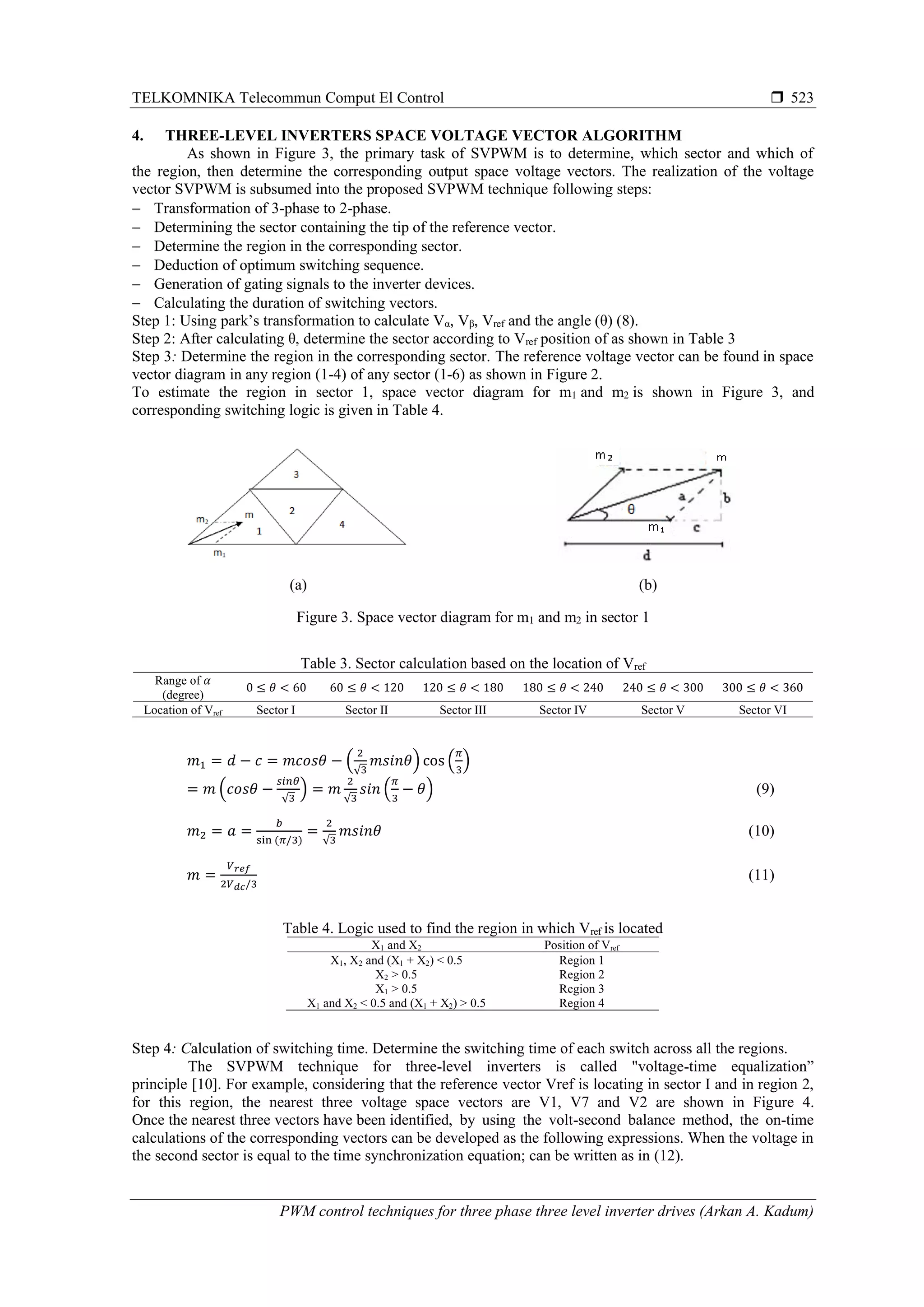 PWM control techniques for three phase three level inverter drives | PDF