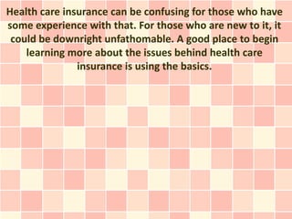Basic Types Of Health Coverage! | PPT
