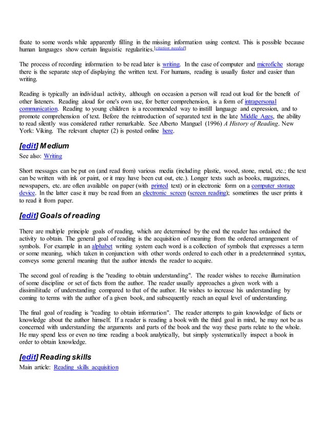 58143805 a-brief-history-of-reading | DOC | Education