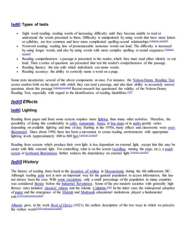58143805 a-brief-history-of-reading | DOC | Education