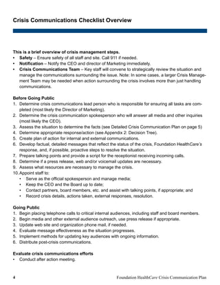 FDNH Crisis Guide | PDF