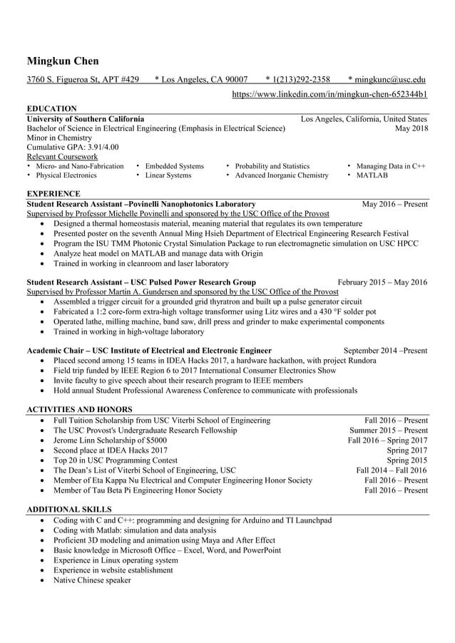 Mingkun_Chen_CV | PDF
