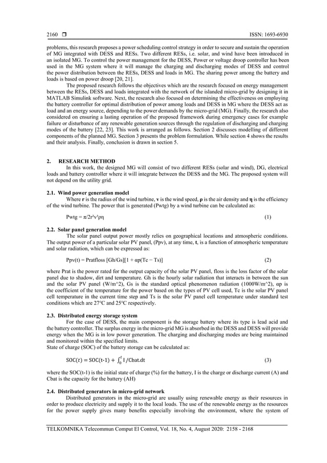 Optimal Power Scheduling Of Renewable Energy Sources In Micro Grid Via