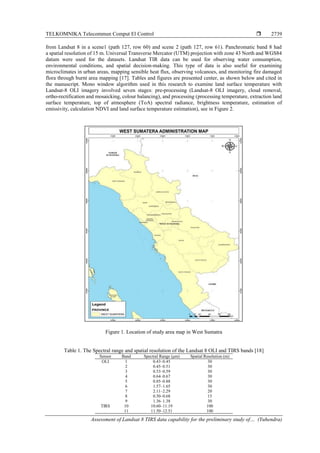 Assessment of Landsat 8 TIRS data capability for the preliminary study of geothermal energy ...