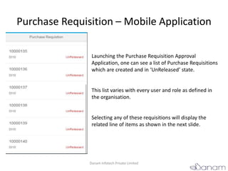 Approval SAPUI5 Applications for Purchase Order and Purchase Requisition | PPT