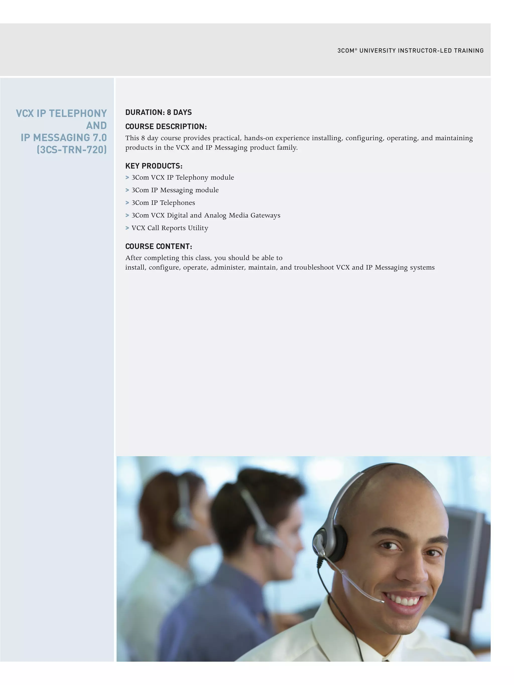 3com® University Instructor-Led Training A GUIDE TO TECHNICAL COURSES ...