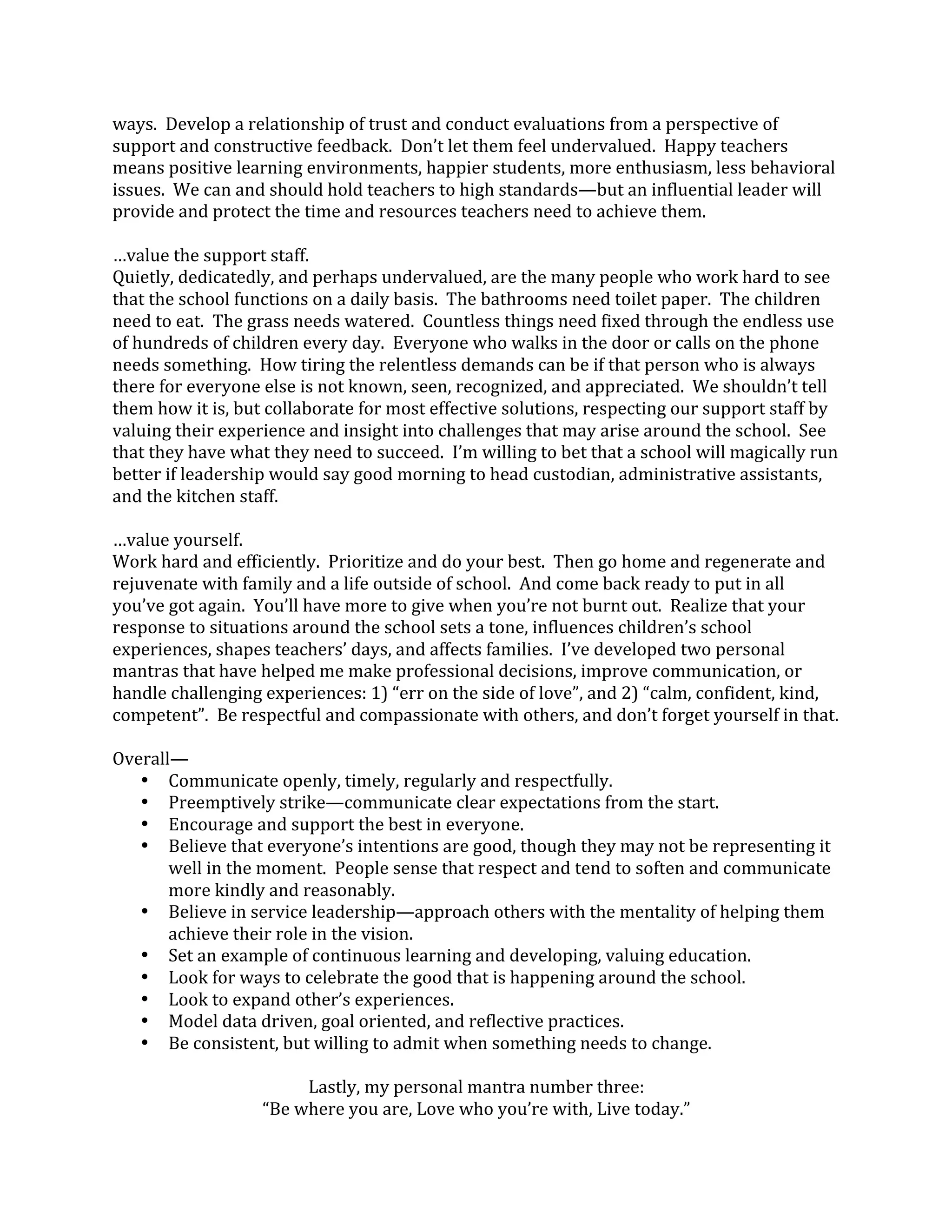 Educational Leadership Philosophy | PDF | Professional School ...