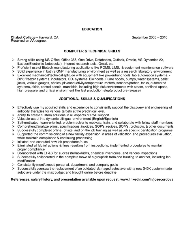 Jose Cordova 2015 Resume v2 | DOCX