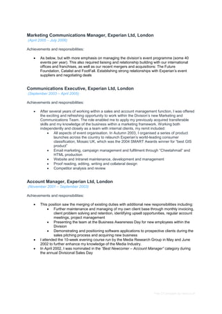 Ross Facer CV | PDF