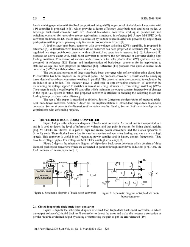 Design and operation of closed-loop triple-deck buck-boost converter with high gain soft ...
