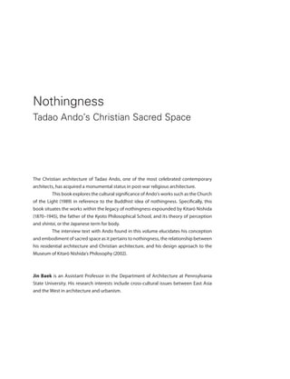 Nothingness Tadao Andos Christian Sacred Space Jin Baek | PDF