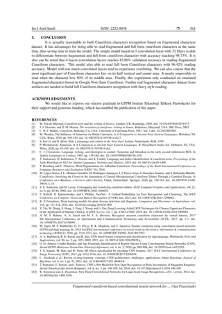 Fragmented-cuneiform-based convolutional neural network for cuneiform character recognition | PDF