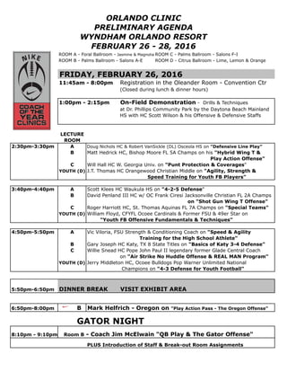 Certificate Nike OrlandoSchedule 2016 | PDF