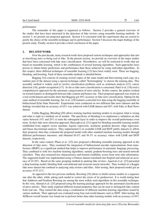 A novel ensemble model for detecting fake news | PDF
