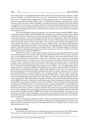 From recurrent neural network techniques to pre-trained models: emphasis on the use in Arabic ...