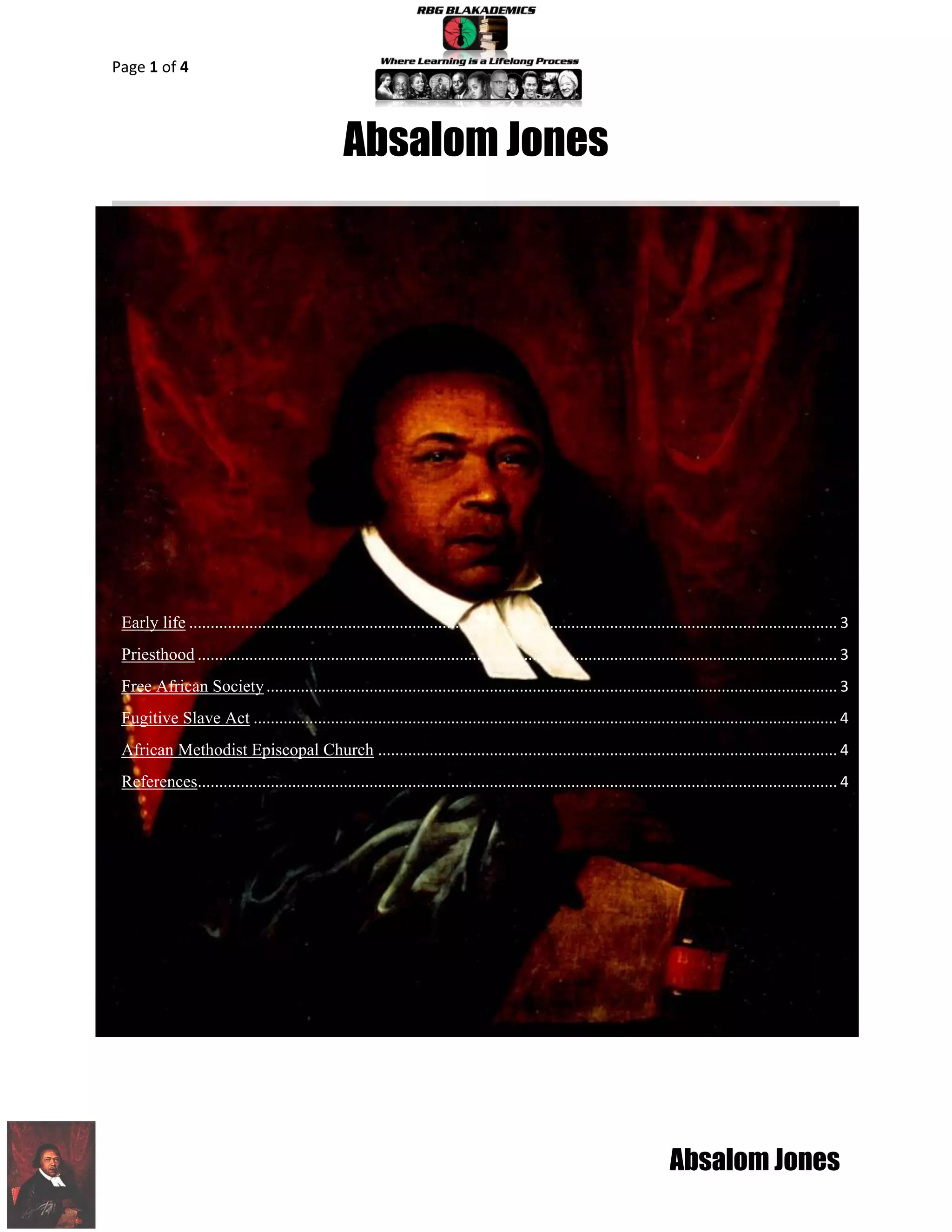Who Was Absalom Jones ? | PDF