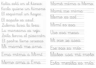 Ejercicios para Practicar la Escritura en Letra Cursiva y ...