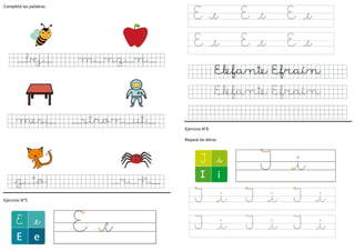 Ejercicios para Practicar la Escritura en Letra Cursiva y ...