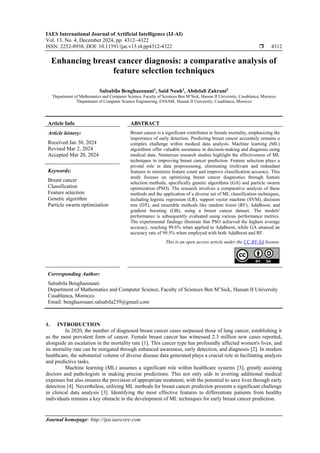 Enhancing breast cancer diagnosis: a comparative analysis of feature ...