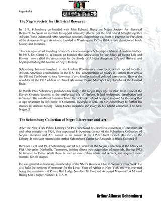 Arthur Alfonso Schomburg-A Self Educated Scholar | PDF