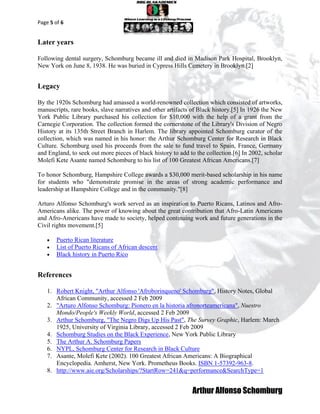 Arthur Alfonso Schomburg-A Self Educated Scholar | PDF