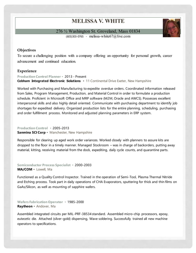 Melissa White Resume | DOCX | Business | Business and Finance