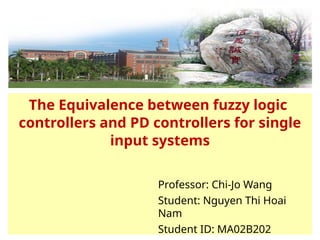 fuzzy logic controllers and PD controllers.ppt