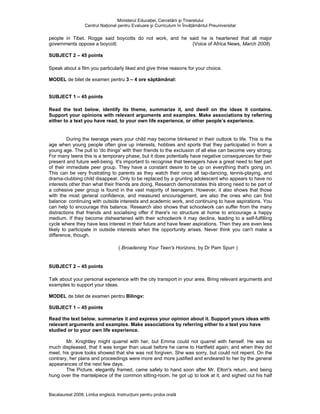 58295526 limba-engleza-proba-orala-subiecte-si-variante | PDF