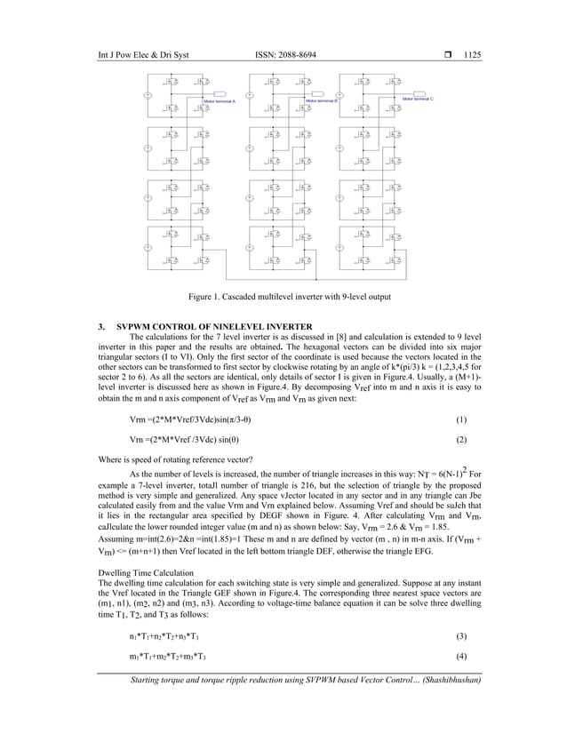 Starting Torque And Torque Ripple Reduction Using Svpwm Based Vector