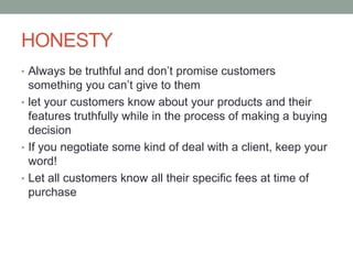 Ethics in customer relations | PPTX