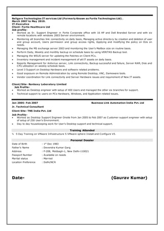 Resume-Gaurav | PDF